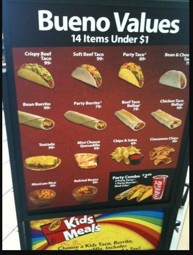 Taco Bueno Menu | Authentic Mexican Fast Food | Build Your Own Tacos ...
